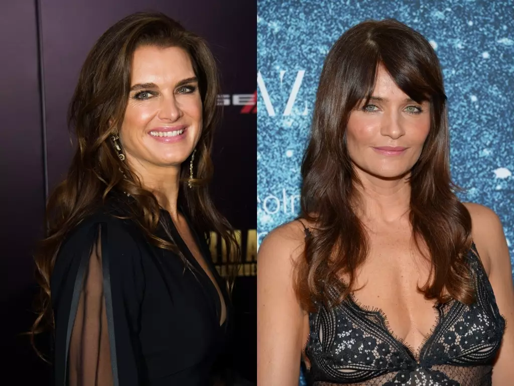 海倫娜·克里斯滕森 (Helena Christensen) 穿著 Brooke Shields 的內衣擺姿勢：照片