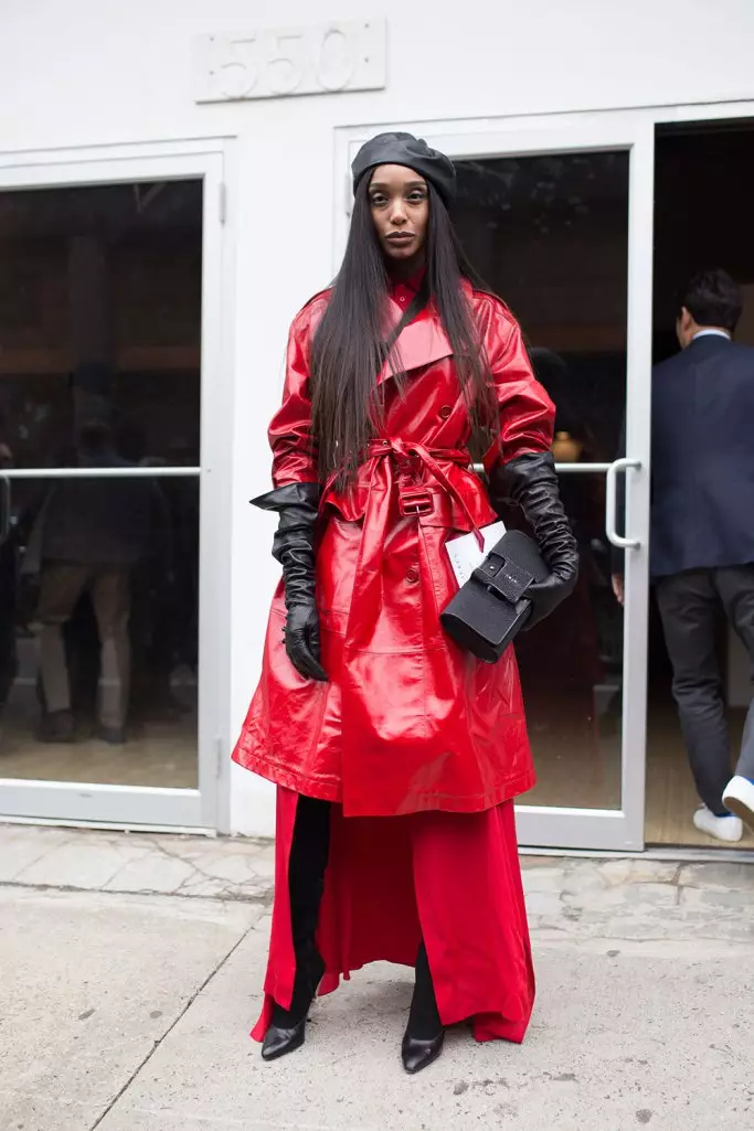 Dressing More Original: Red Leather Trench