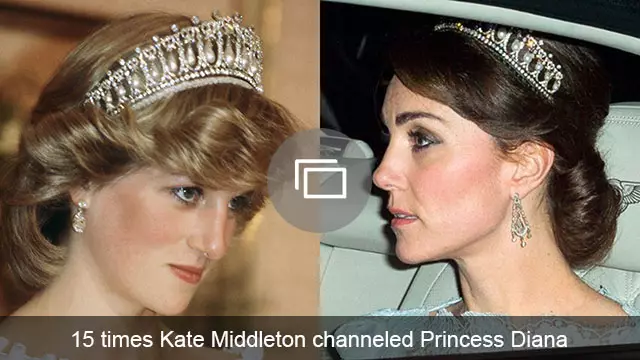 Kate Middleton Prinses Diana diavoorstelling