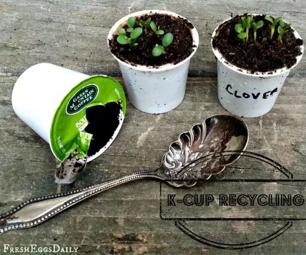 K Cups como plantadores