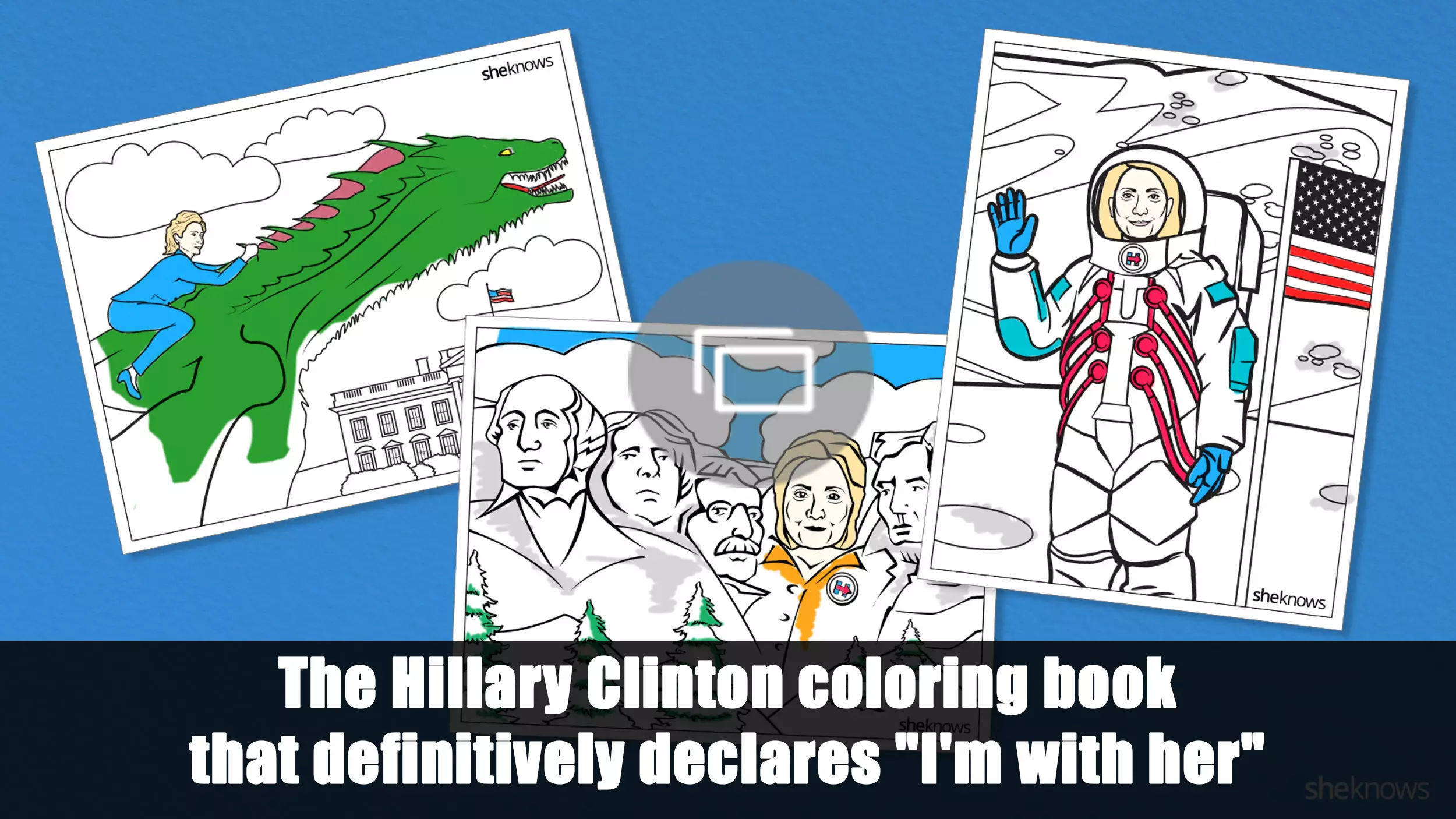 carte de colorat hillary Clinton