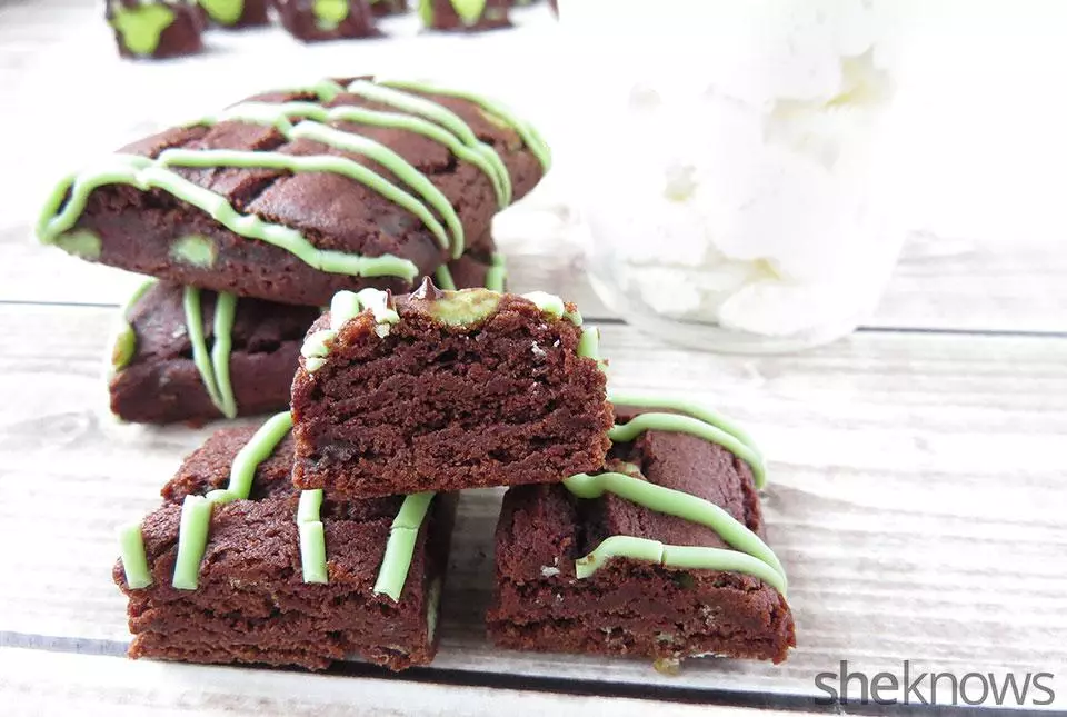 I-Fudgy mint brownie ilunywa ngoshokoledi 173449_2