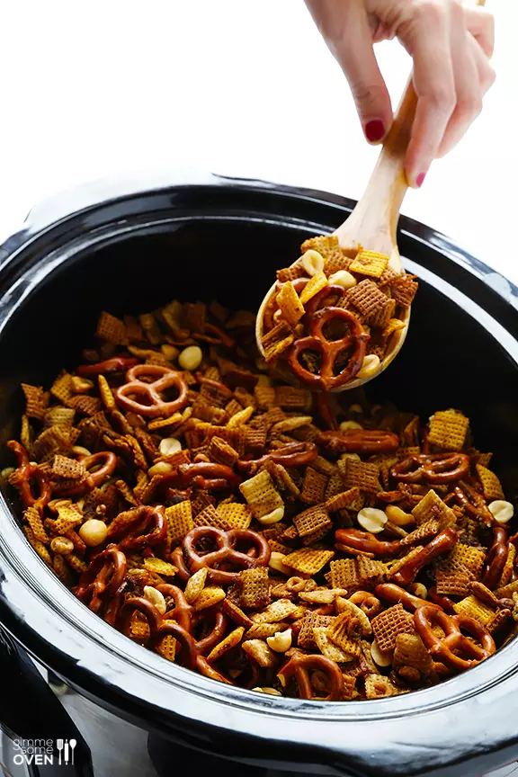 crock pot slow cooker chex mix