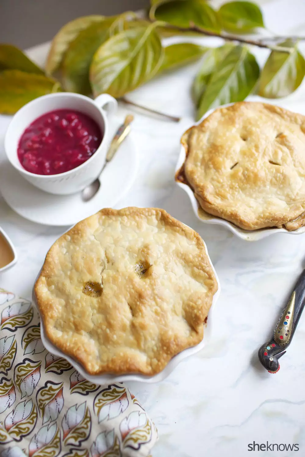 Oerbleaune turkije pot pie