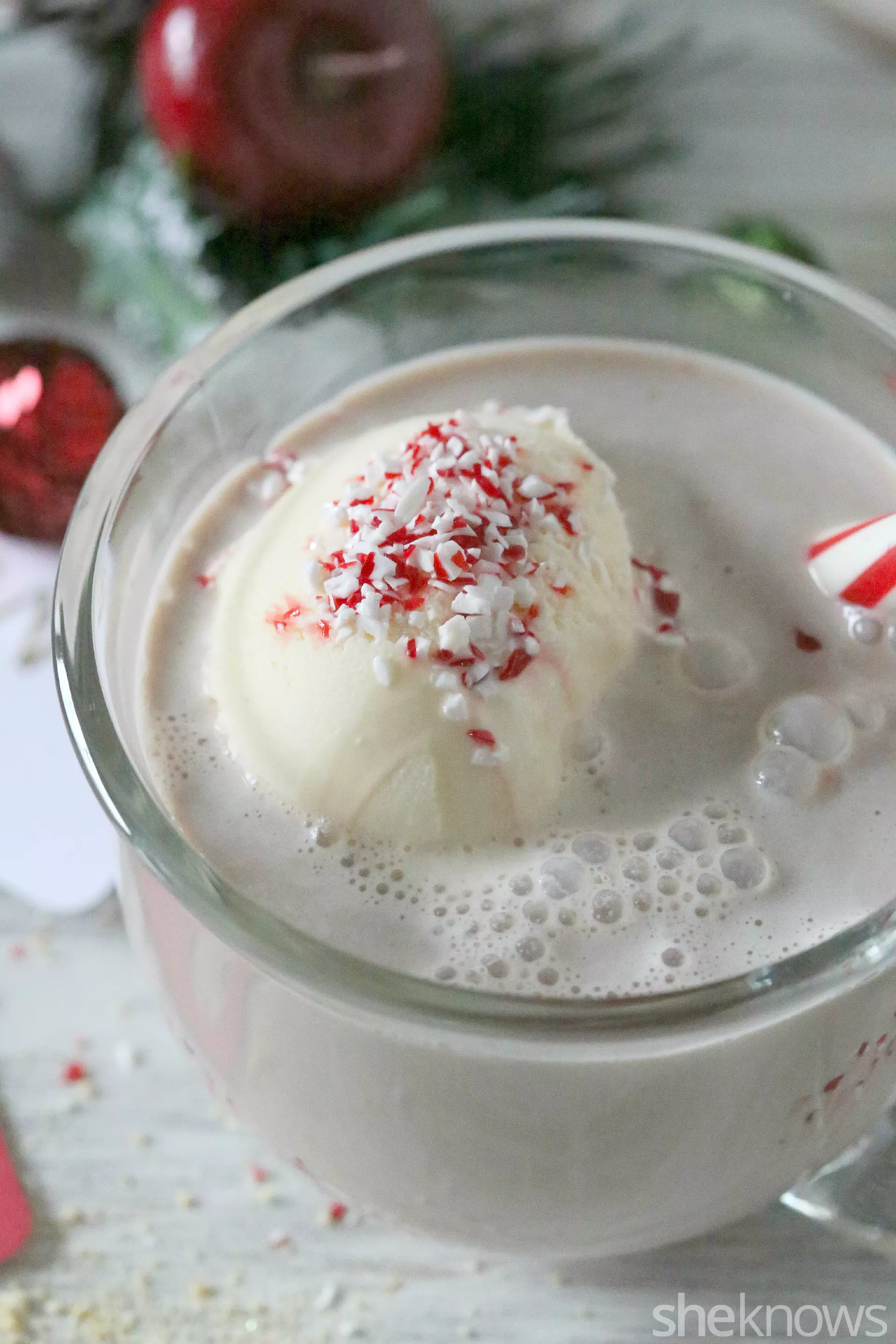 Ġelat tal-pepermint miksi biċ-ċikkulata sħuna homemade