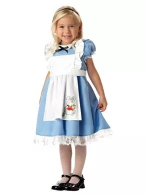 Kostum Halloween Alice in Wonderland untuk balita