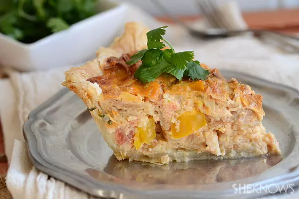 Chicken enchilada quiche