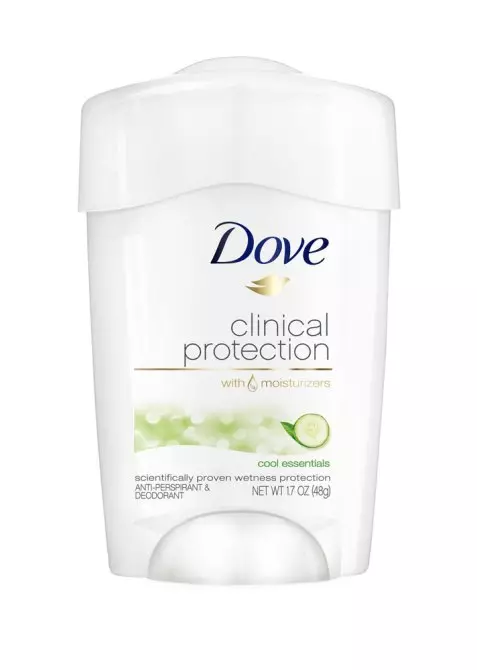ឱសថបំបាត់ក្លិនក្លៀក៖ Dove Clinical Protection Cool Essentials Antiperspirant