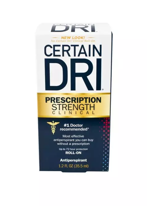 Indar klinikoko desodoranteak: Roll-On klinikoko zenbait Dri Prescription Strength