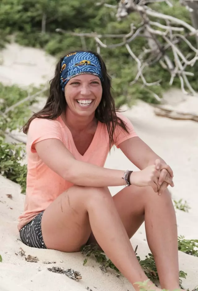 Sarah Lacina im Camp auf Survivor: Game Changers