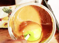 caramel apple gif