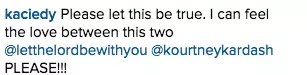 Kumment ta’ Kourtney Kardashian fuq Instagram