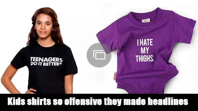 camisetas infantis ofensivas