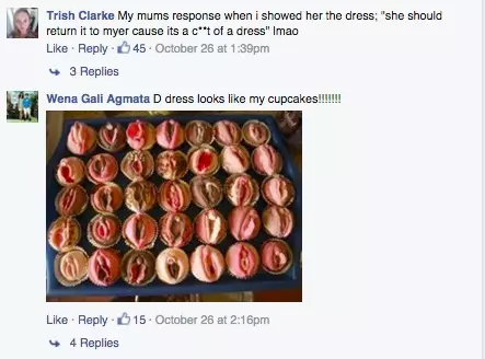 Objava Vagina Dress na Facebooku postane viralna