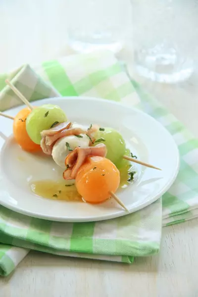 skewers melon