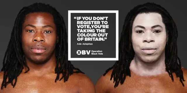 Ade Adepitan in der OBV-Kampagne