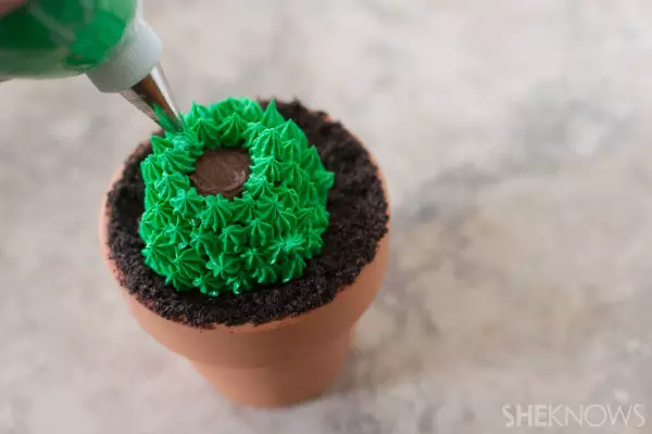 Mga cupcake ng Cactus