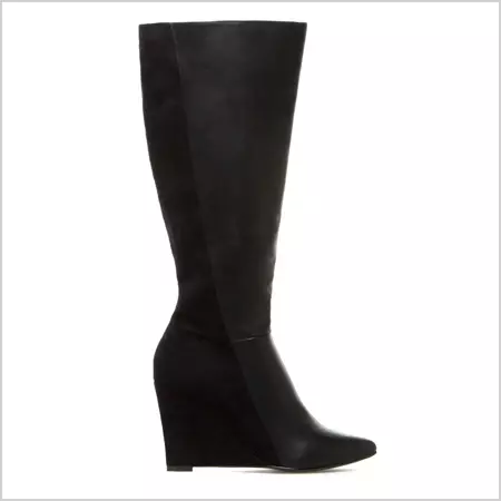 ShoeDazzle Bennett Boots yn Swart