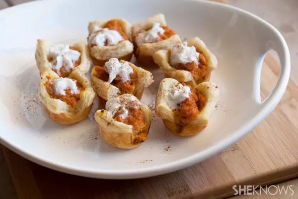 Mini bouchées de tarte à la patate douce