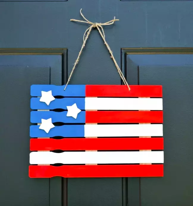 Projecte de pal de pintura de la bandera americana