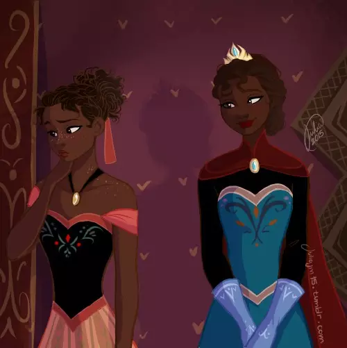 Zwarte Elsa en Anna