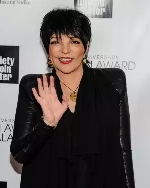 Liza Minnelli membuat persembahan di New York dengan patah pergelangan tangan