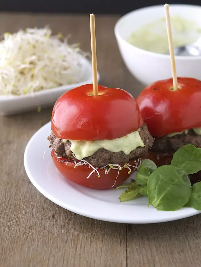 Tomato bun burger