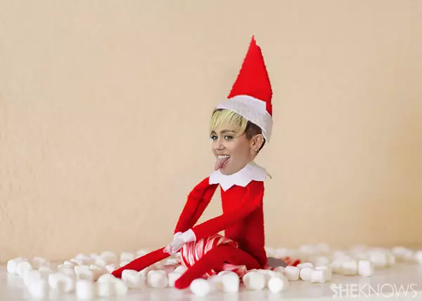 Miley Cyrus Elf on Shelf mem