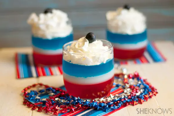 Firecracker Jell-O parfaits