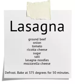 Maaddooyinka Lasagna