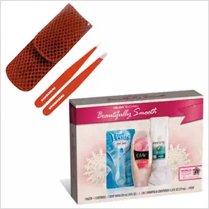 مجموعة Tweezerman's Red Glitter Petite Tweeze Set