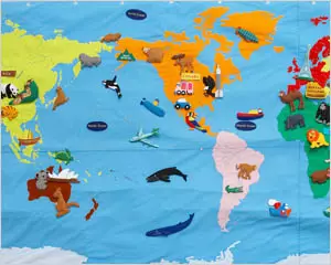 Гигантска карта на света