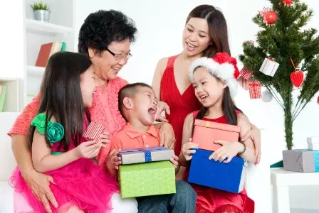 Vícegenerační rodina o Vánocích