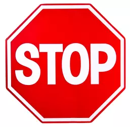 Isolated stop sign