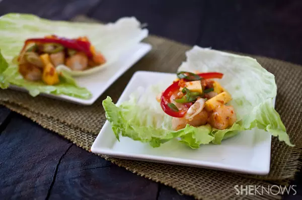 Kûçikên saltoyê Mango Shrimp