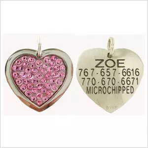 Rhinestone Dog Tag