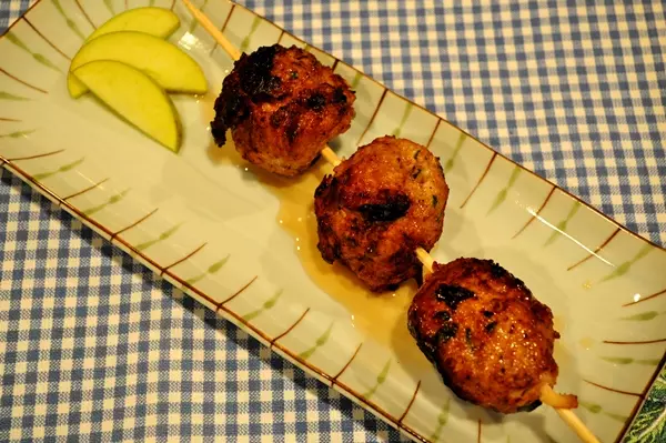 Apple meatball kabobs