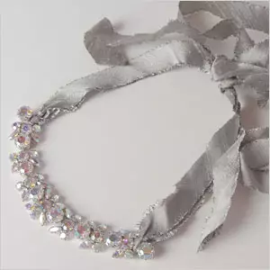 ቪንቴጅ rhinestone choker