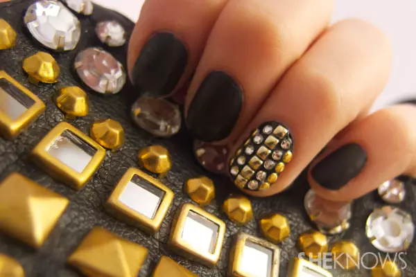 studded nail art tutorial