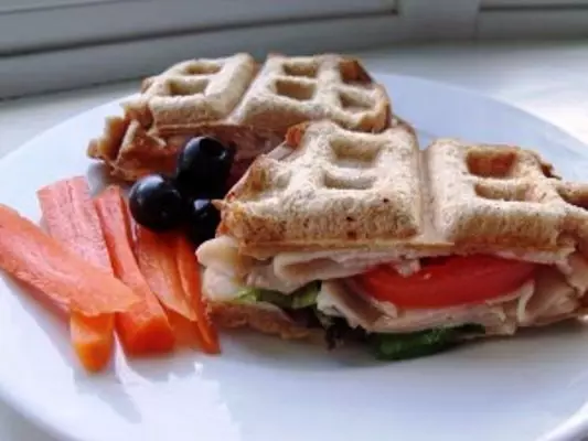 Frësch gepresste Waffel Sandwichen