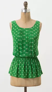 Választásunk: Peplum blúz, (Anthropologie, 68 dollár)