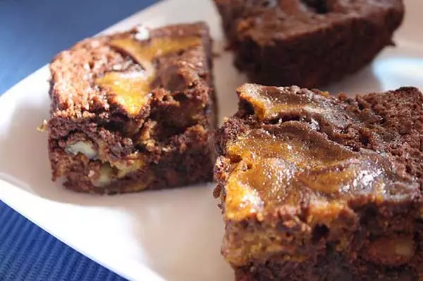 Tmavé čokoládové tekvicové brownies