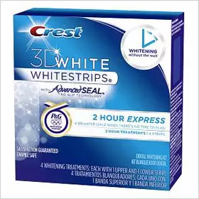 Prova: Crest 3D 2 Hour Express Whitestrips Dental Whitening Kit ($35,99)