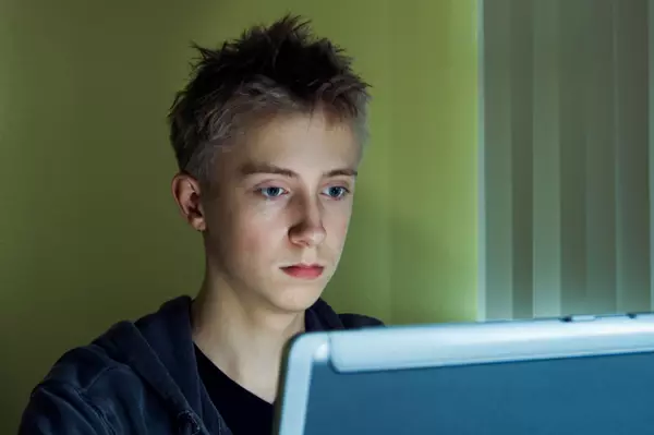 Teen Boy at Computer