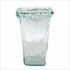 jarrón de vidrio cónico esmerilado