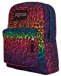 mochila de cebra multicolor