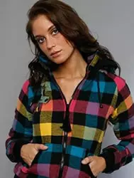 Meedchen mat plaid Shirt