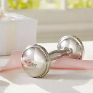 Pewter Dumbel Rattle