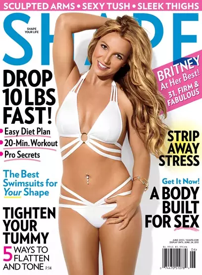 Britney Spears Shape -lehden kansi kesäkuussa 2013
