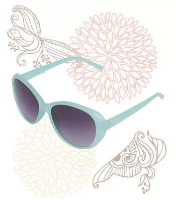 Сонцезахисні окуляри блакитного кольору, 5,80 доларів США на Forever 21